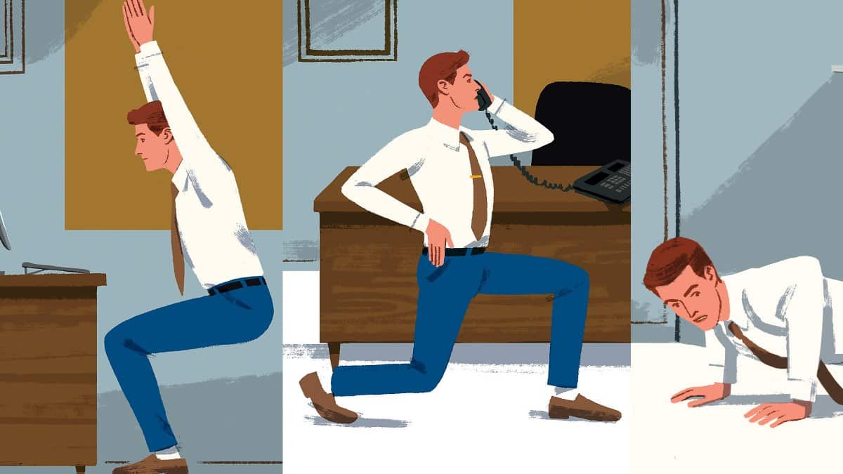 14 Exercises to Offset Sitting All Day - FitFunFusion.com